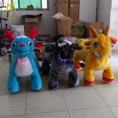 China Hansel battery operated kiddie animal ride and electric animal scooter for mall from china with plush animal ride for sale