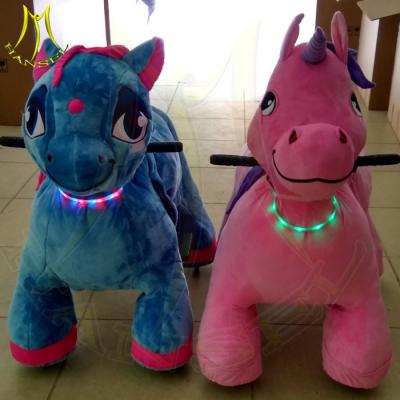 China Hansel theme park rides for sale and plush electric animal plush ride with amusement park game ride for mall for sale for sale