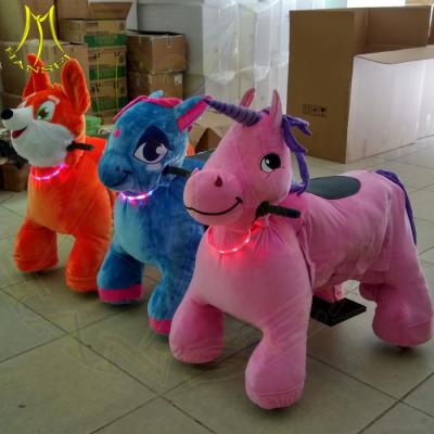 China Hansel carnival ride on animal and plush rideable horse toys	with amusement park plush motorized animals for sale for sale