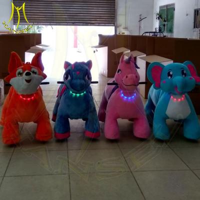 China Hansel funfair rides for sale and plush animal scooter for mall with amusement rideable animal toy ride made in china for sale