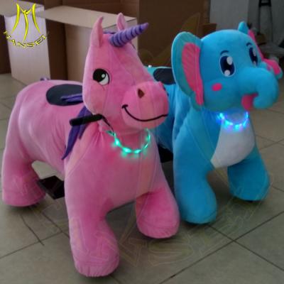 China Hansel train rides for kids and plush ride on toy unicorn from china with amusement park animal ride for mall business for sale