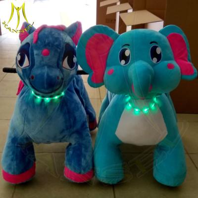China Hansel children ride on giant animals with fairground amusement ride on animal scooter with electric plush animal ride for sale