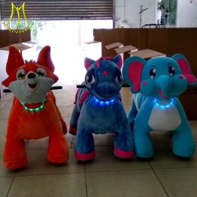 China Hansel cheap park rides made in china and amusement ride on animal scooter with plush motorized riding animals for sale