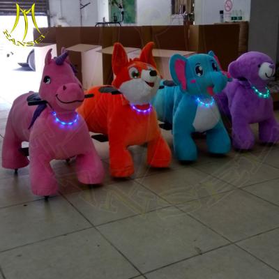 China Hansel coin operared animal cartoon plush electric ride for shopping mall for sale