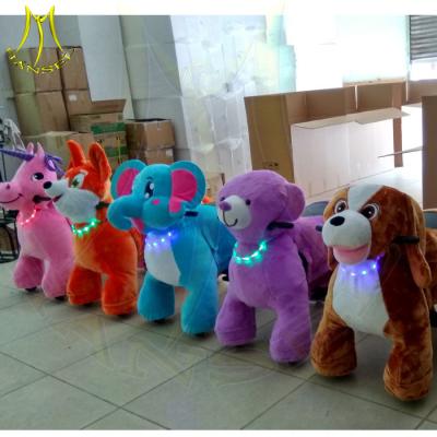 China Hansel coin operated electric toy car ride on furry motorized animals for sale