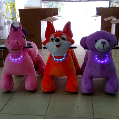 China Hansel amusment park outdoor equipment plush motorized riding animals for sale