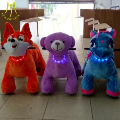 China Hansel hot sale safari ride on toy coin operated walking animal scooter for sale for sale