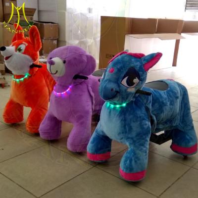 China Hansel china playground amusement games unicorn motorized plush animal for sale