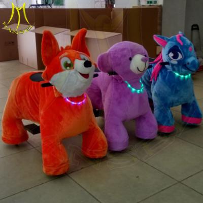 China Hansel china play land games coin operated plush motorized animals for sale