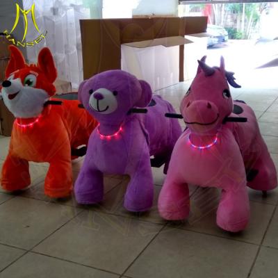 China Hansel amusement ride and battery operated ride on furry motorized animals for sale