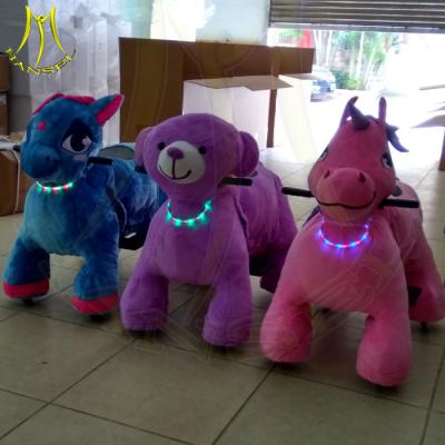 China Hansel Giant fairground rides and plush motorized riding scooters for sale for sale
