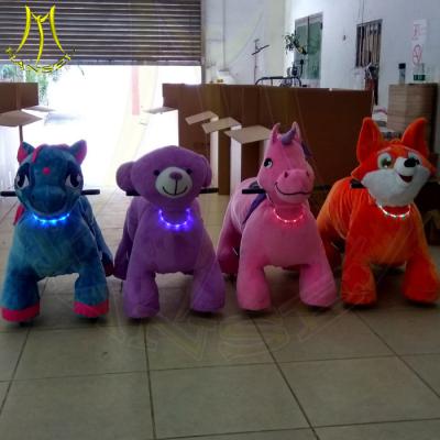 China Hansel happy ride toy kids motorized plush riding animals for sale for sale