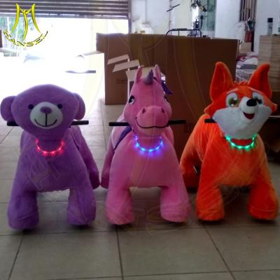 China Hansel fun birthday party games coin operated plush animal ride for sale