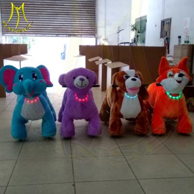 China Hansel coin operated battery plush motorized animals for shopping mall for sale for sale