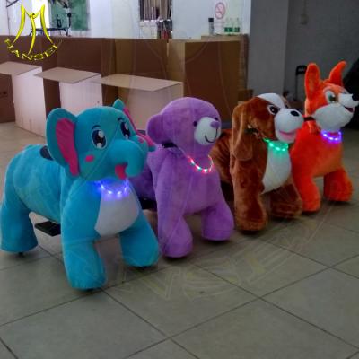 China Hansel 24 volt ride on toy electric motorized plush riding animals for sale for sale