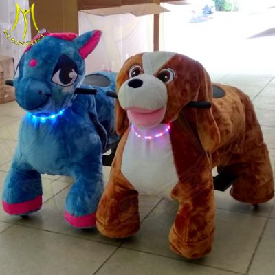 China Hansel coin operated kiddie rides electric  coin operated furry motorized animals for sale