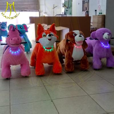 China Hansel baby cars toys electrical ride on motorized plush riding animals for sale for sale