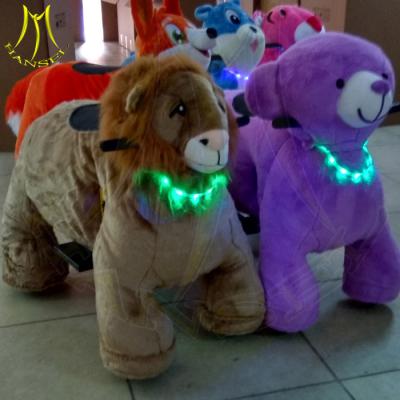 China Hansel low price motorized coin operated electrc ride on animals for game center for sale