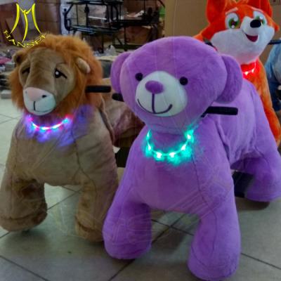 China Hansel indoor and outdoor playground plush animal electric ride on toy unicorn for sale