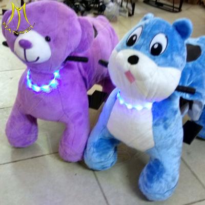 China Hansel cheap attractions for children ride on coin operated plush motorized animals for sale
