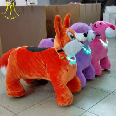China Hansel amusement park equipment plush walking animal motorized rides for shopping mall for sale
