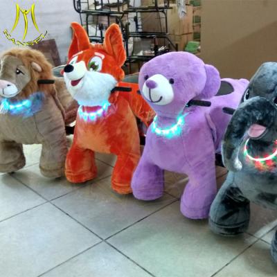 China Hansel amusement rides 4 wheel plush  electric animal scooter for kids for sale