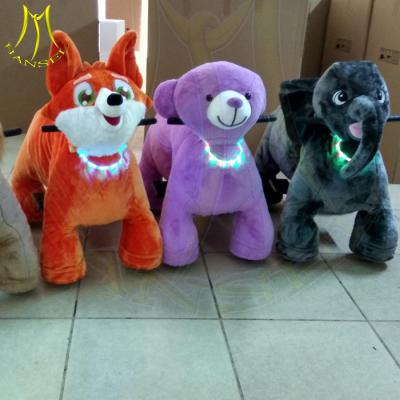 China Hansel outdoor playground fireproof plush 4 wheel animal bikes for kids for sale