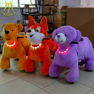China Hansel theme park games kids ride on unicorn toy plush animals for sale for sale