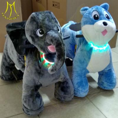 China Hansel popular electric stuffed animal unicorn on wheels for game center for sale