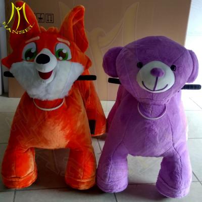 China Hansel plush animal scooter riding  for kids coin operated dog walking machine for sale