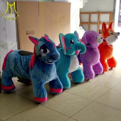 China Hansel  cheap battery operated animal ride on motorized animals with battery indicator for sale