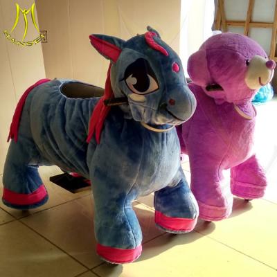 China Hansel guangzhou kids ride on robot plush motorized animals for kids party for sale