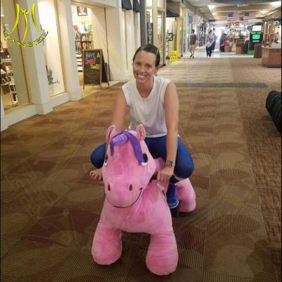 China Hansel amusement coin operated walking electric toys animal happy rider for mall for sale