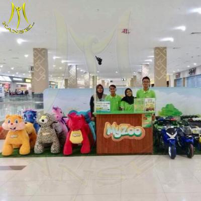 China Hansel wholesale plush electric battery powered walking animal toy rides for sale
