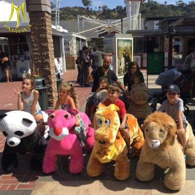 China Hansel funfair toy electric battery powered motorized plush motorized animals for sale