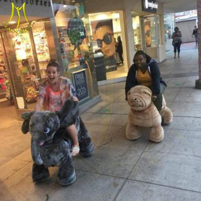 China Hansel amusement park motorized animal ride on plush animal for shopping mall for sale