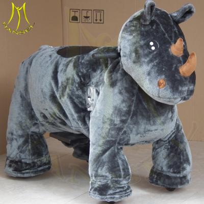 China Hansel hot-selling  fair attractions coin operated plush motorized animals kiddie ride wholeasle for sale
