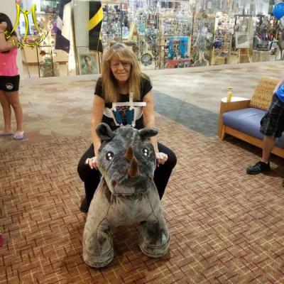 China Hansel factory price plush animal electric ride on horse toy for shopping mall for sale
