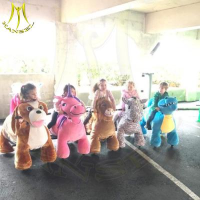 China Hansel battery operated electric horse on wheels non coin operated animal ride for kids for sale