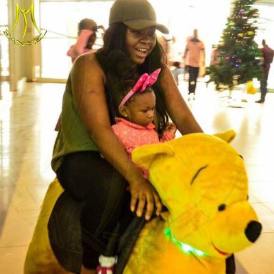 China Hansel indoor games motorized plush animals ride toys battery powered whoelsale for sale