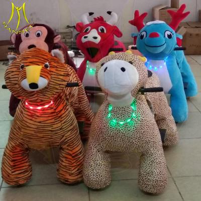 China Hansel wholesale children moving electronic ride on plush animal ride for mall for sale