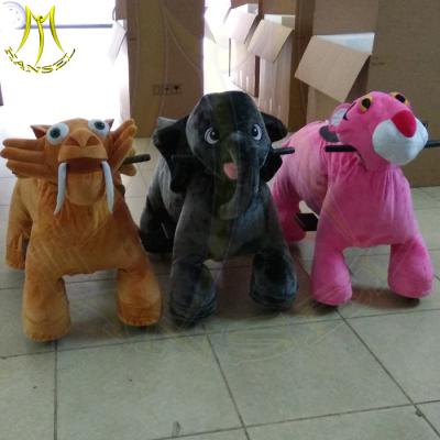 China Hansel hot sale children walking electric plush ride on animal toys for park for sale