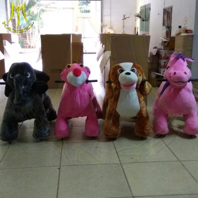 China Hansel attractive amusement park walking plush ride on animal toy for kids for sale