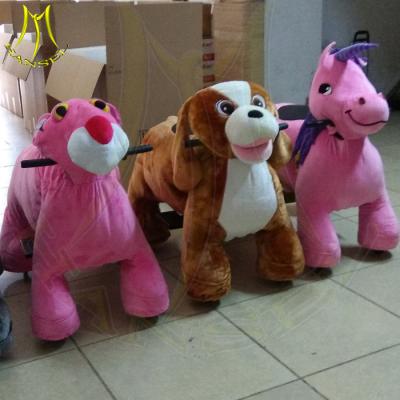 China Hansel low price entertainment games kids plush battery powered animal bikes for sale