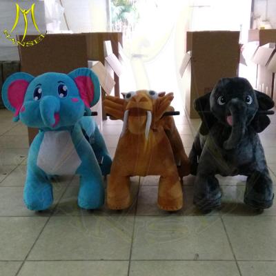 China Hansel high quality kids coin operated plush ride on animals from China for sale