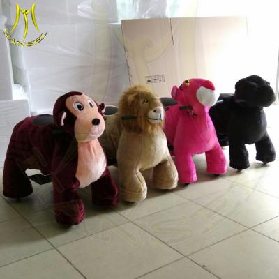 China Hansel best selling kids ride on electronic stuffed animal ride for supermarket for sale