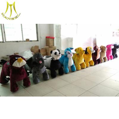 China Hansel amusement outdoor games kids plush electric ride on toy cars for sale