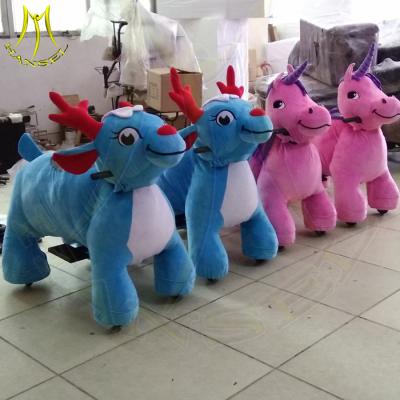 China Hansel children electrical vehicle coin operated ride animal scooters in mall for sale