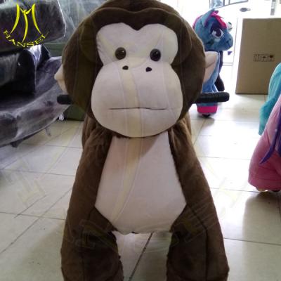 China Hansel popular outdoor toys children electric animal ride on plush monkey for sale