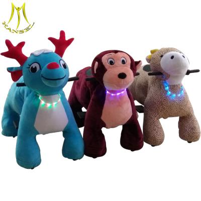 China Hansel amusement electric plush ride on animal for sale in market for sale